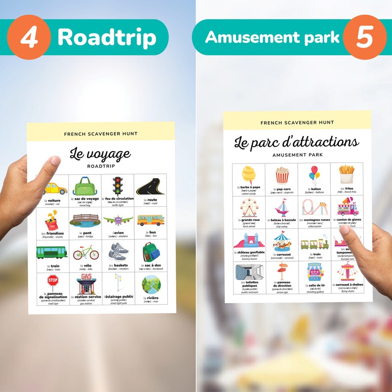 French Summer Scavenger Hunt Game Learn French Kids French Education ...