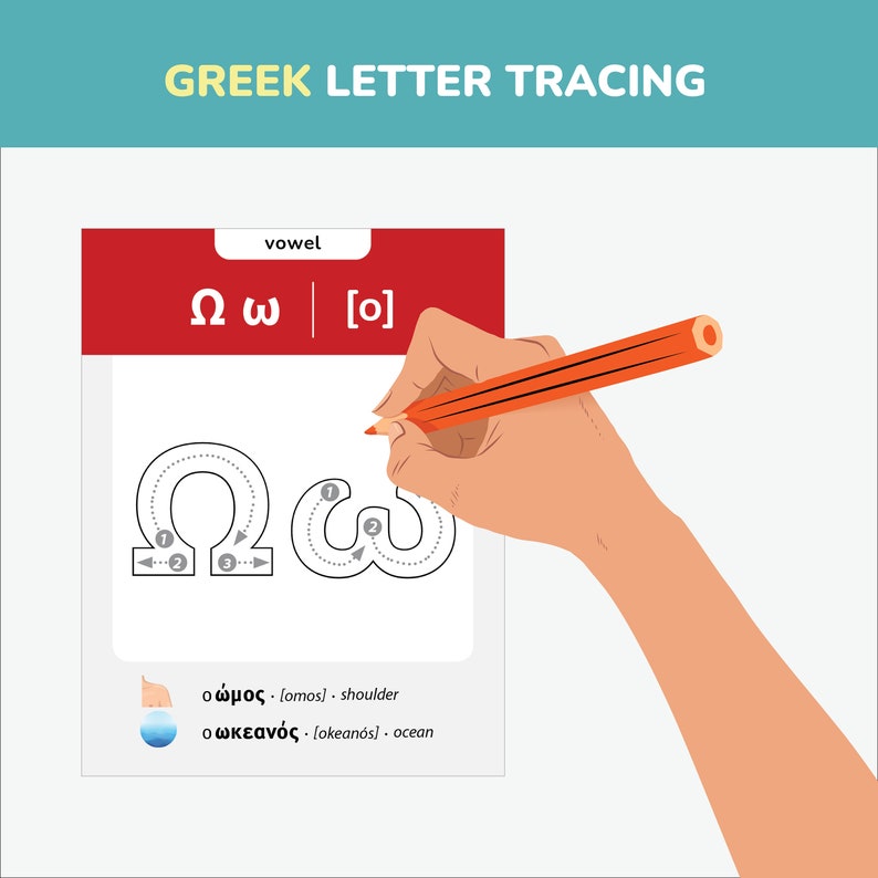 Greek Alphabet Flashcards Tracing Greek Letters Greek Language Greece ...