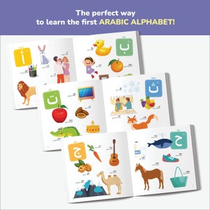 Arabic Alphabet Book Teach Arabic Words Bilingual Education Learn ...