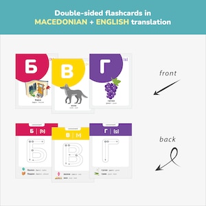 Macedonian Alphabet Flashcards Tracing Macedonian Letters Macedonian ...