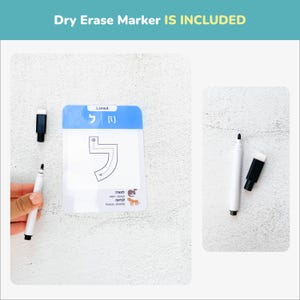 PRINTED Hebrew Alphabet Flashcards Dry Erase Laminated Hebrew Language ...