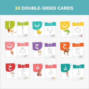 Arabic Alphabet Flashcards Tracing Arabic Letters Arabic Language ...