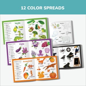 Italian Colors Book for Kids Italian Language Italian English Bilingual ...