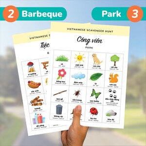 Vietnamese Summer Scavenger Hunt Game Learn Vietnamese Kids Vietnamese ...