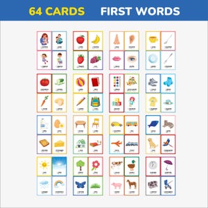 Italian First Words Flashcards Learn Italian Language Italian ...