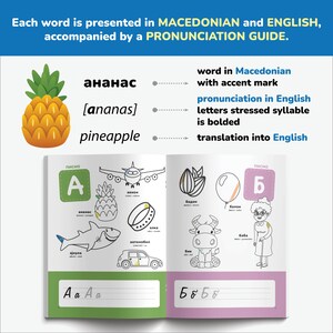 Macedonian Alphabet Coloring Book Macedonian Books for Kids Learn ...