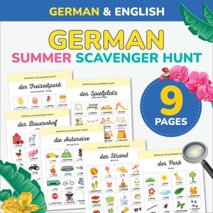 German Summer Scavenger Hunt Game Learn German Kids German Education ...