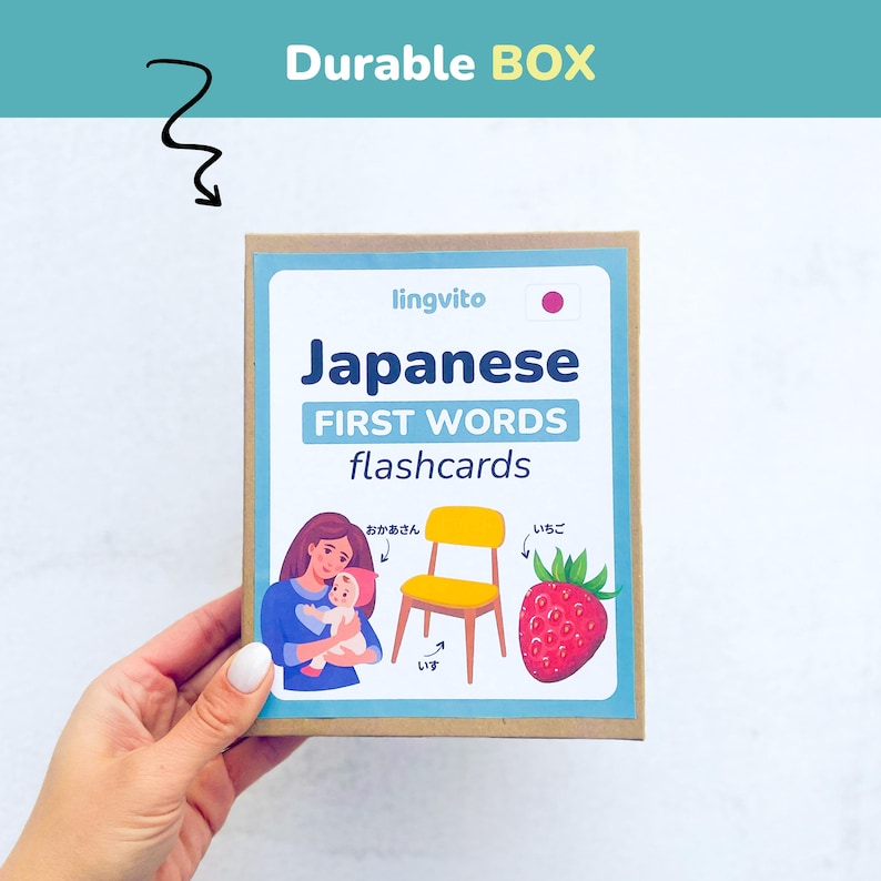PRINTED Japanese Flashcards First Words Japanese Language Learn ...