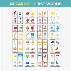 PRINTED Greek Flashcards Laminated First Words Learn Greek Language ...