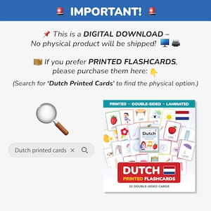 Dutch First Words Flashcards Learn Dutch Language Dutch Vocabulary ...