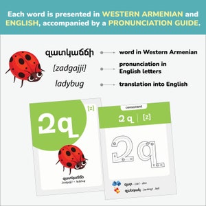 Western Armenian Alphabet Flashcards Tracing Armenian Letters Armenian ...