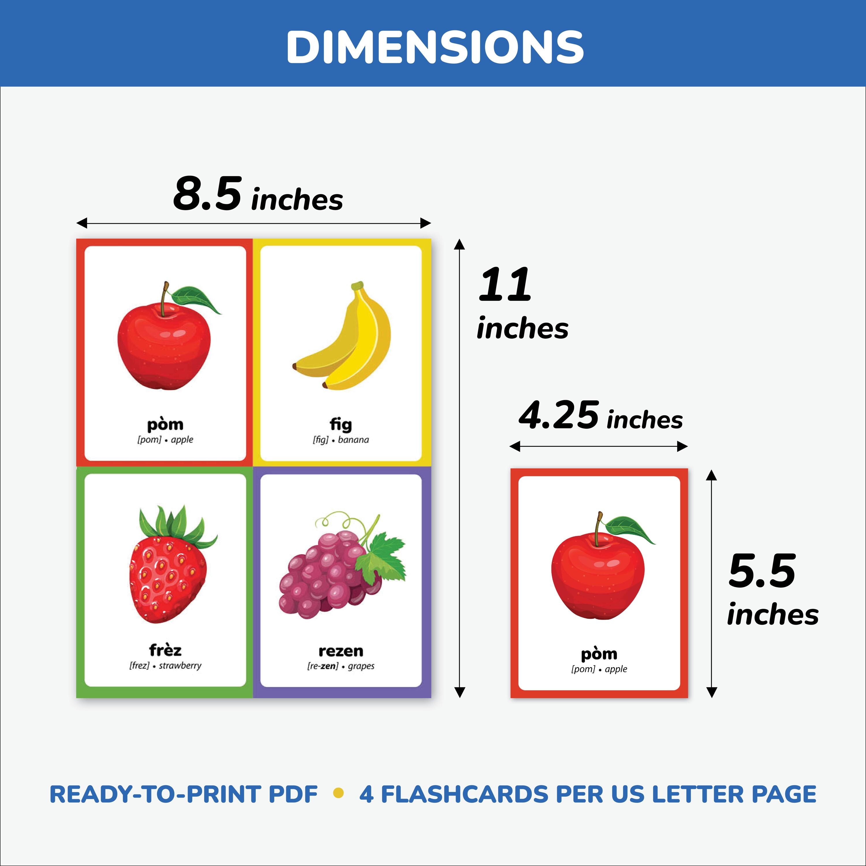 Haitian Creole Flash Cards Creole First Words Learn Haitian Creole ...