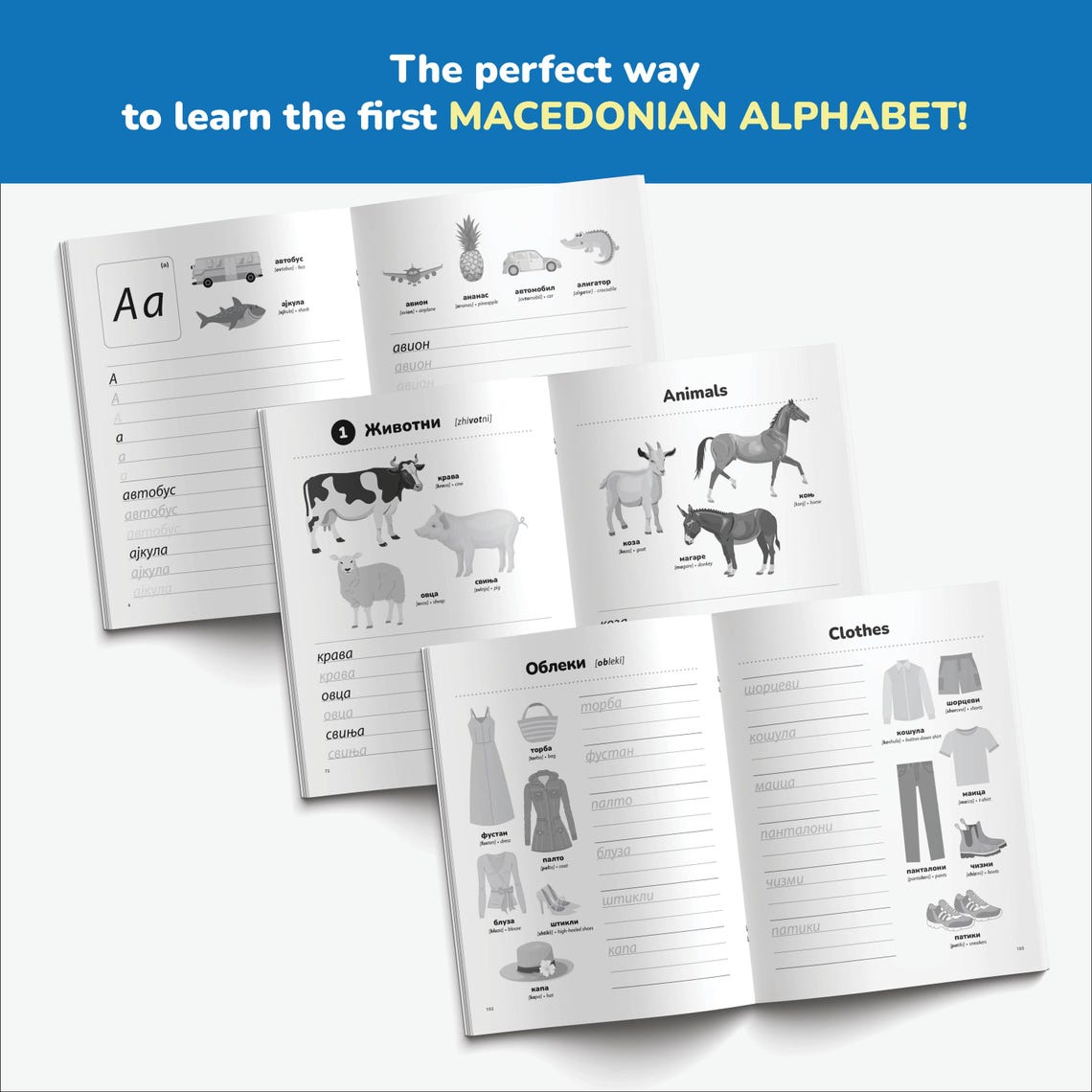 Macedonian Handwriting Workbook Macedonian Alphabet Worksheet ...