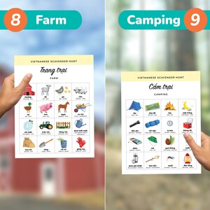 Vietnamese Summer Scavenger Hunt Game Learn Vietnamese Kids Vietnamese ...