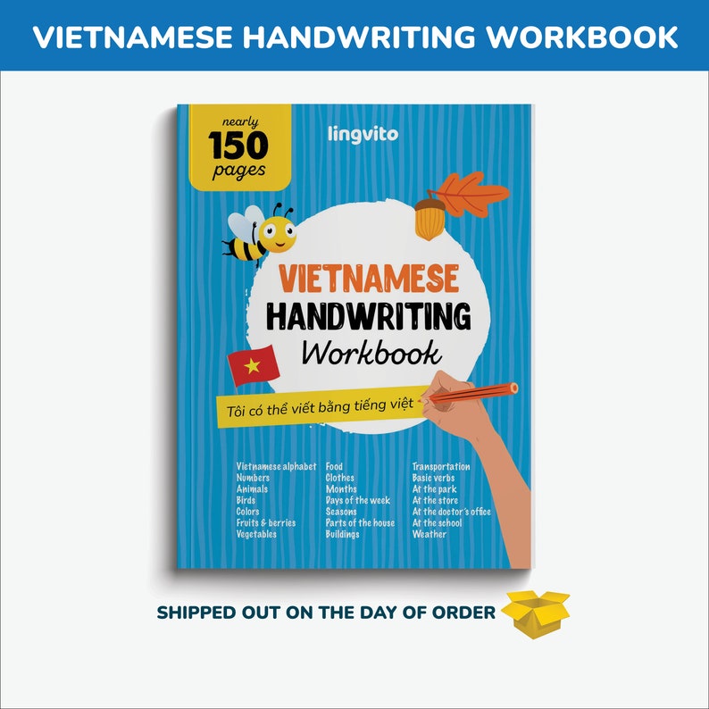 Vietnamese Handwriting Workbook Vietnamese Alphabet Worksheet ...