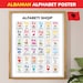 Albanian Alphabet Poster Teach Albanian Letters Educational ABC Print ...