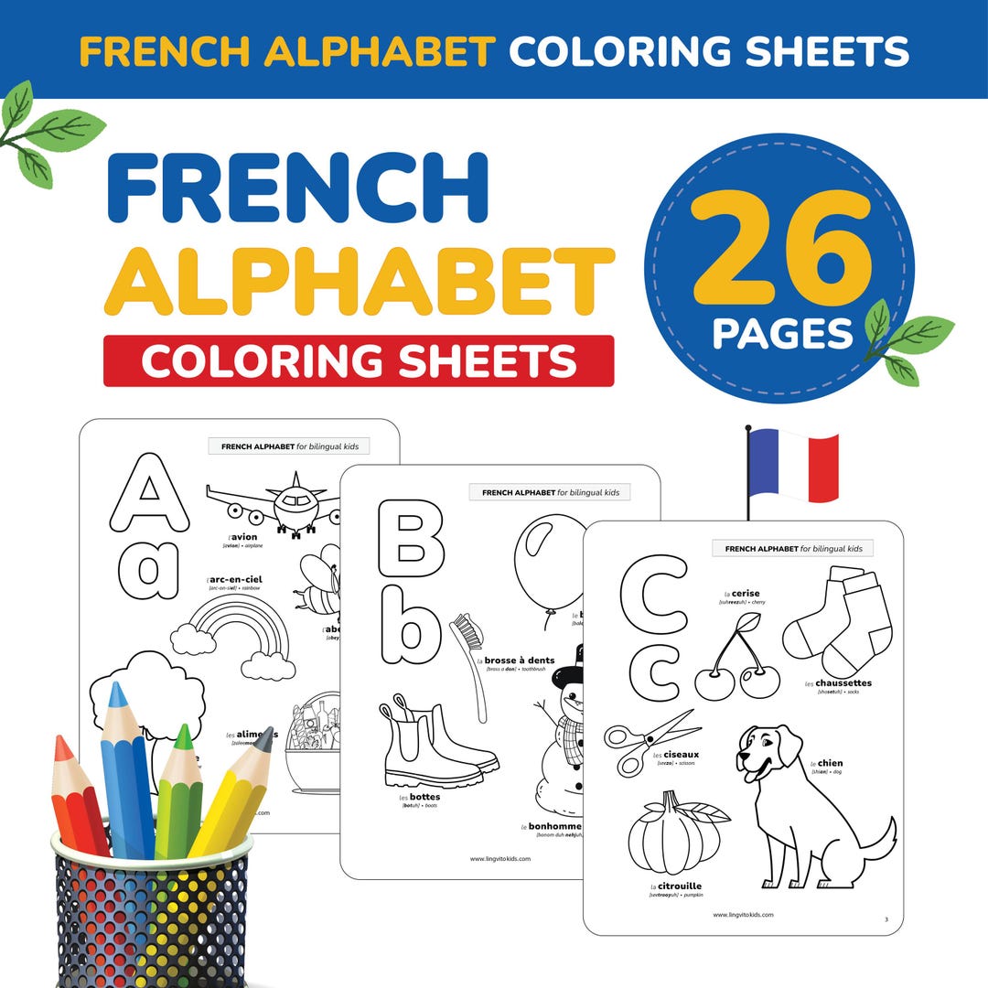 French Alphabet Coloring Sheets Tracing Letter Font French Printable ...