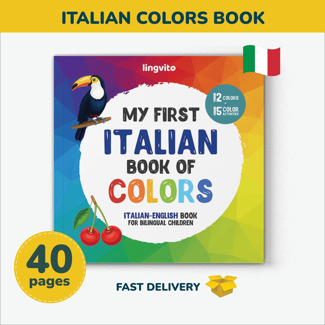 Italian Colors Book for Kids Italian Language Italian English Bilingual ...
