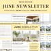 Realtor June Newsletter Templates, Real Estate Newsletter June, Real ...