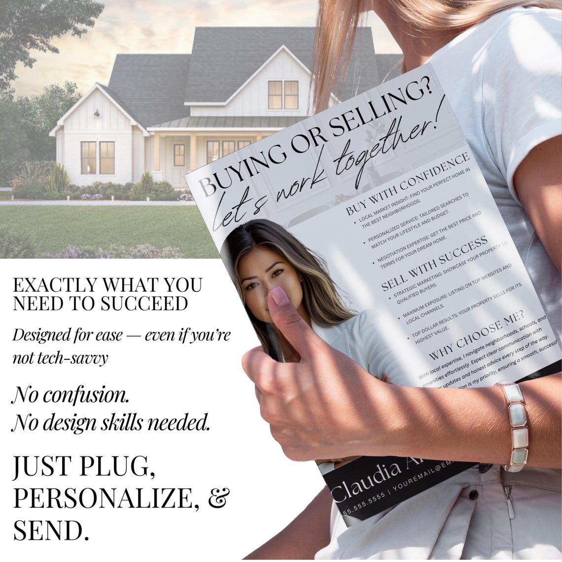 Real Estate Flyer Template for Agents Editable in Canva Buying or ...