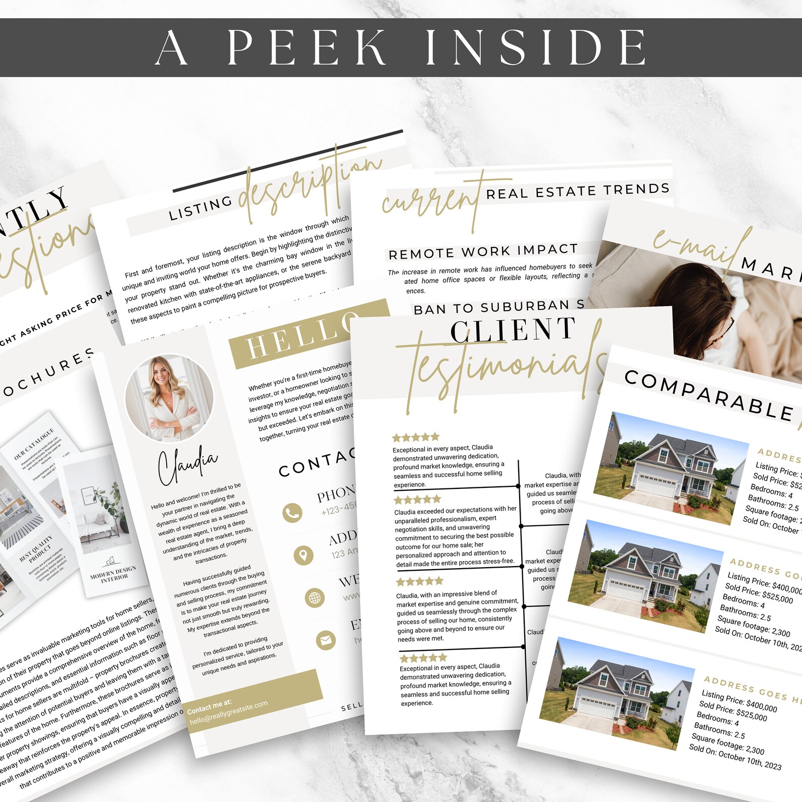 Listing Presentation for Real Estate, Seller Real Estate Checklist ...