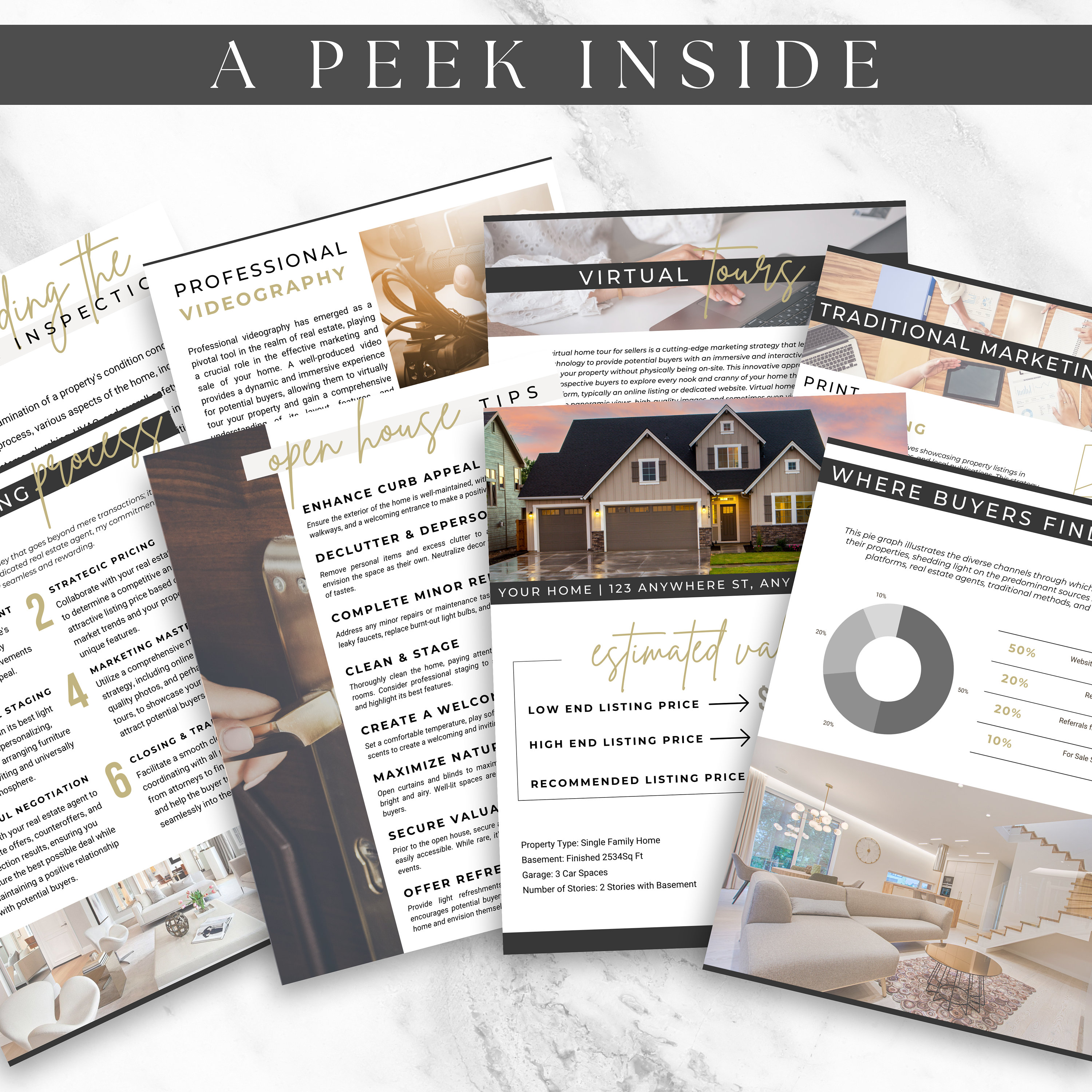 Listing Presentation for Real Estate, Seller Real Estate Checklist ...