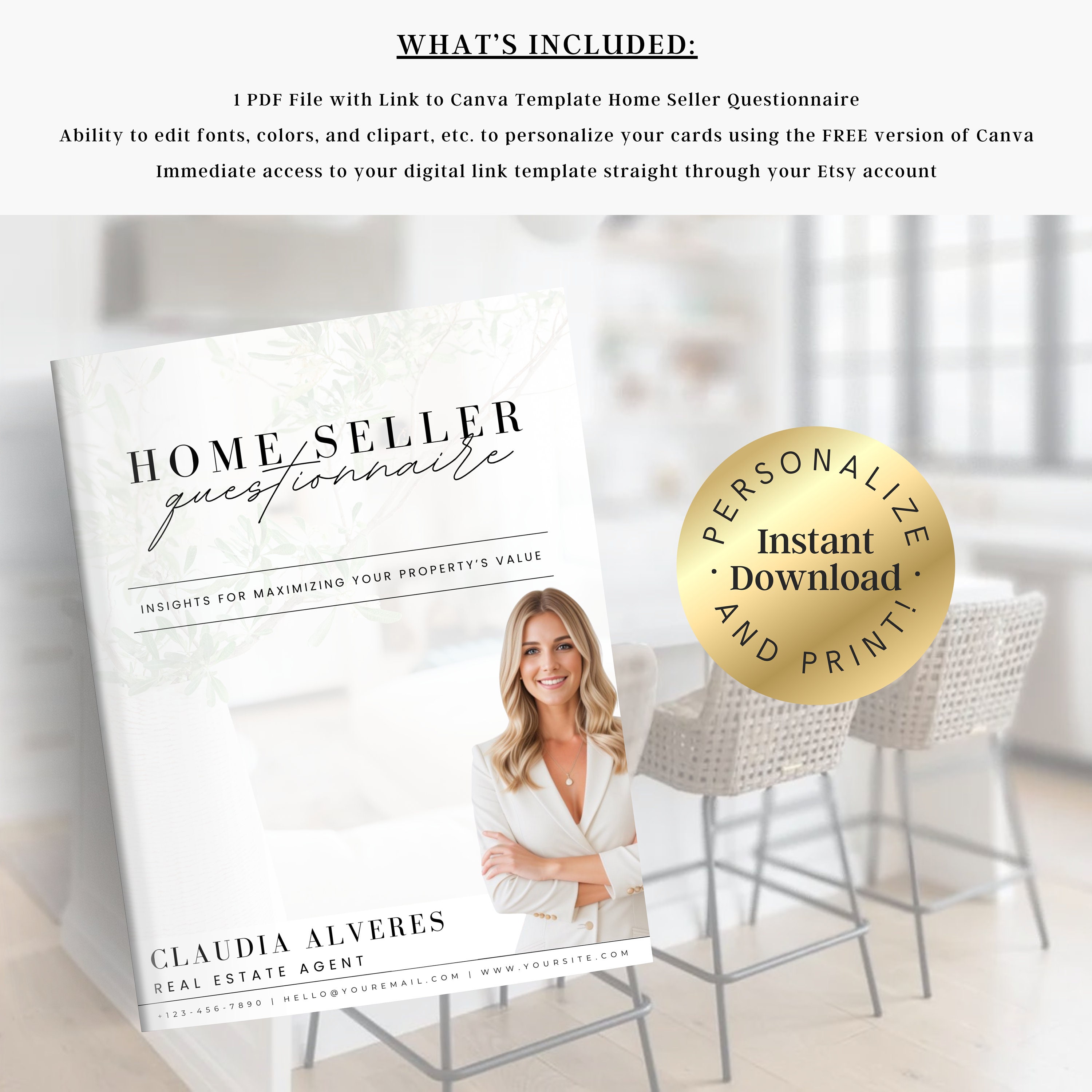 Real Estate Seller Questionnaire, Home Seller Questionnaire, Home ...