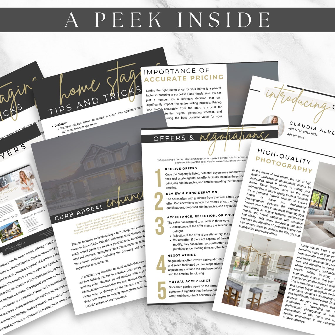 Listing Presentation for Real Estate, Seller Real Estate Checklist ...