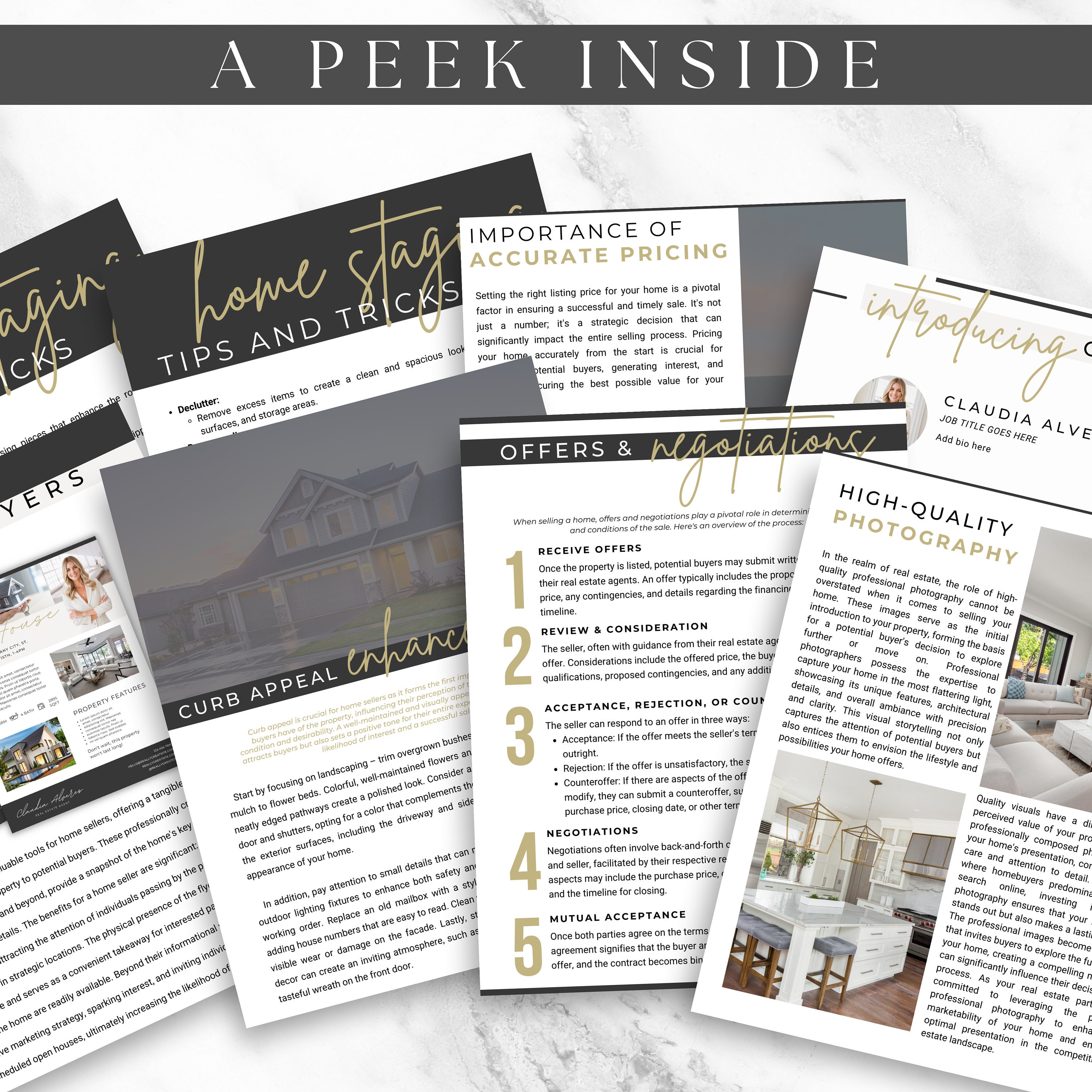 Listing Presentation for Real Estate, Seller Real Estate Checklist ...