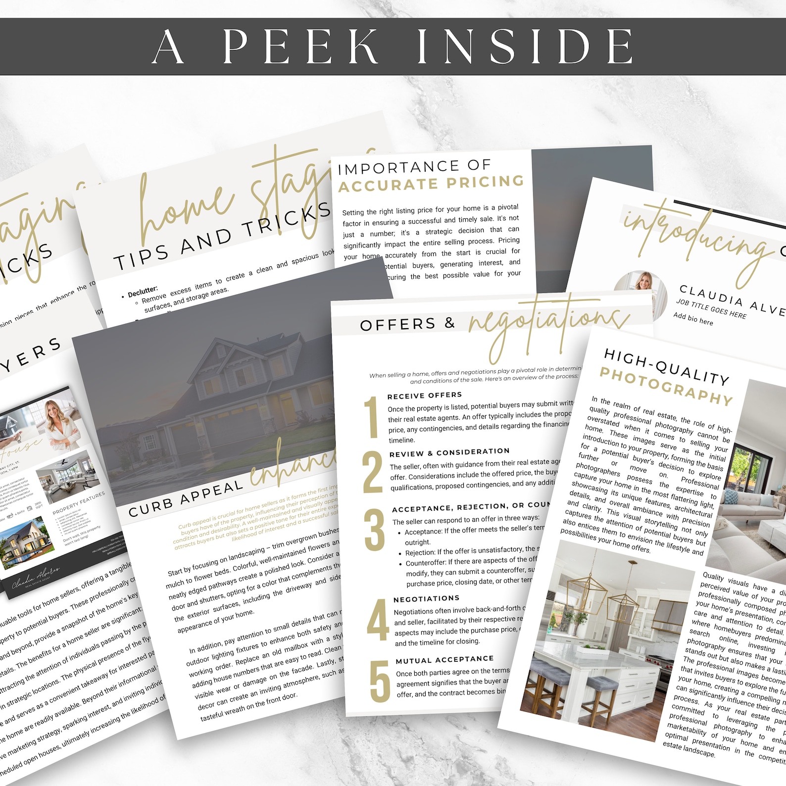 Listing Presentation for Real Estate, Seller Real Estate Checklist ...