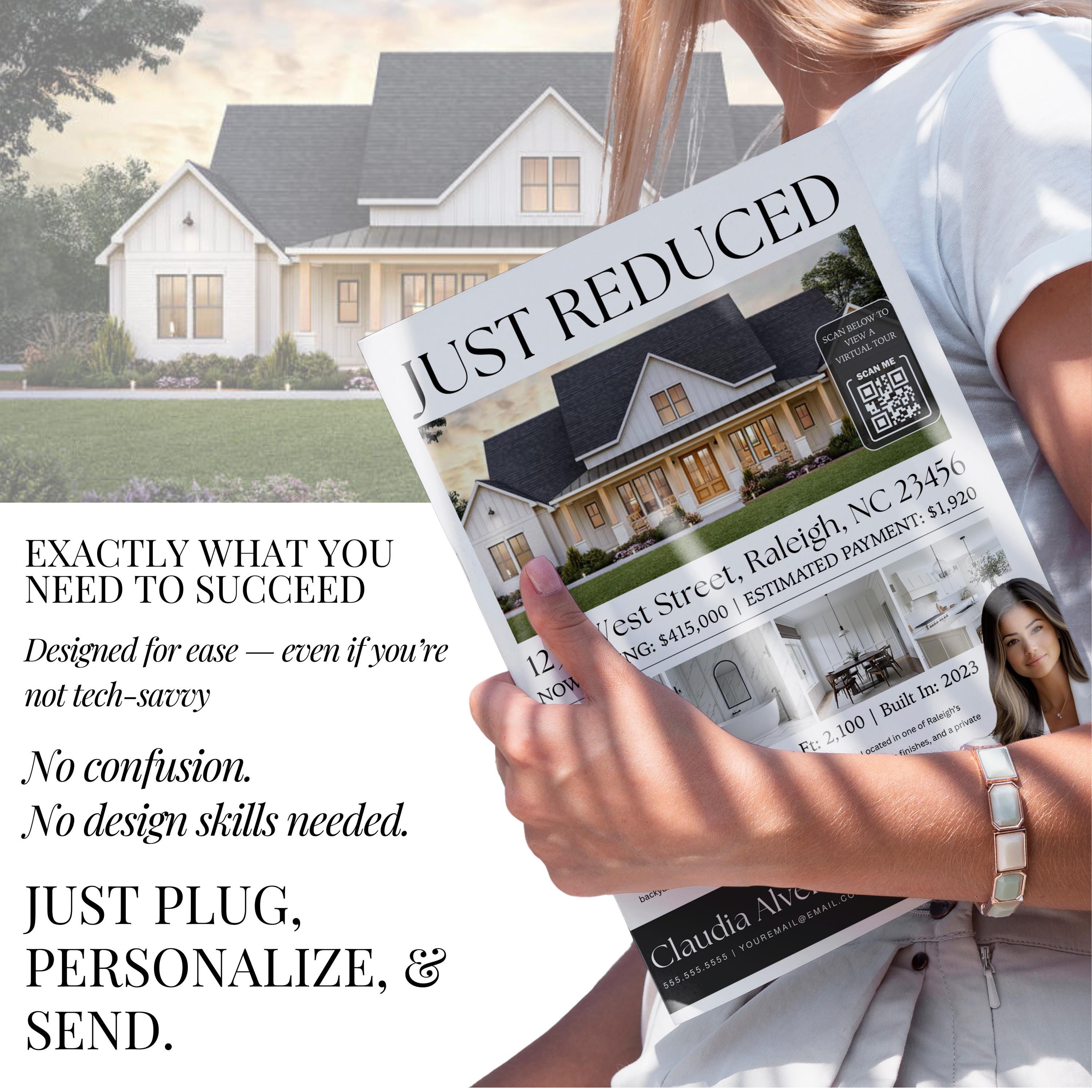 Real Estate Price Drop Flyer Template Just Reduced Editable Canva ...