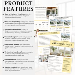 Realtor June Newsletter Templates, Real Estate Newsletter June, Real ...