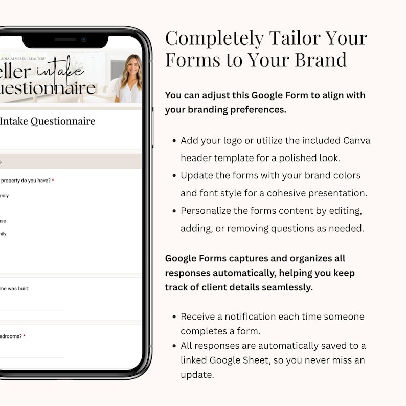 Real Estate Buyer & Seller Questionnaire Google Forms Templates - Etsy