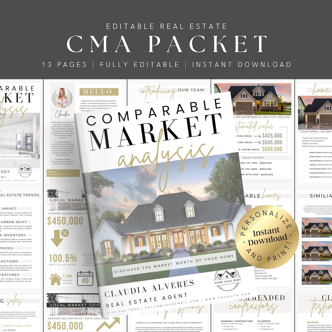 Canva Template Real Estate Cma, Cma Real Estate Template, Real Template ...