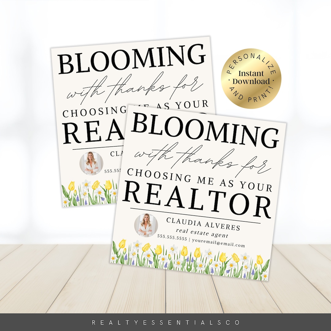 Real Estate Pop Bys for Spring, Real Estate Tags Spring, Real Estate ...