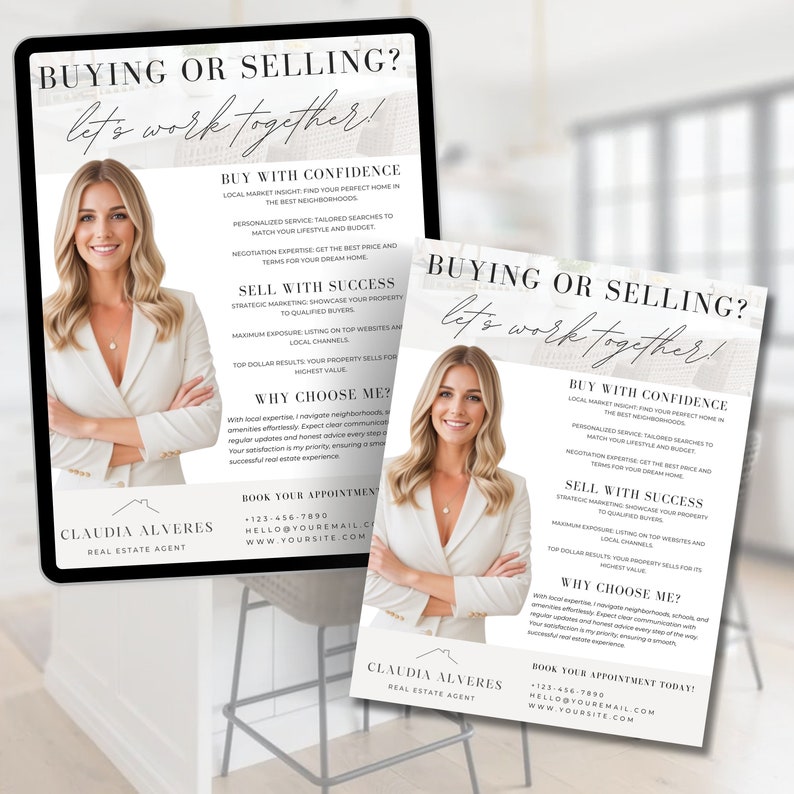Buying or Selling Flyer,buying or Selling Real Estate, Realtor Flyer ...
