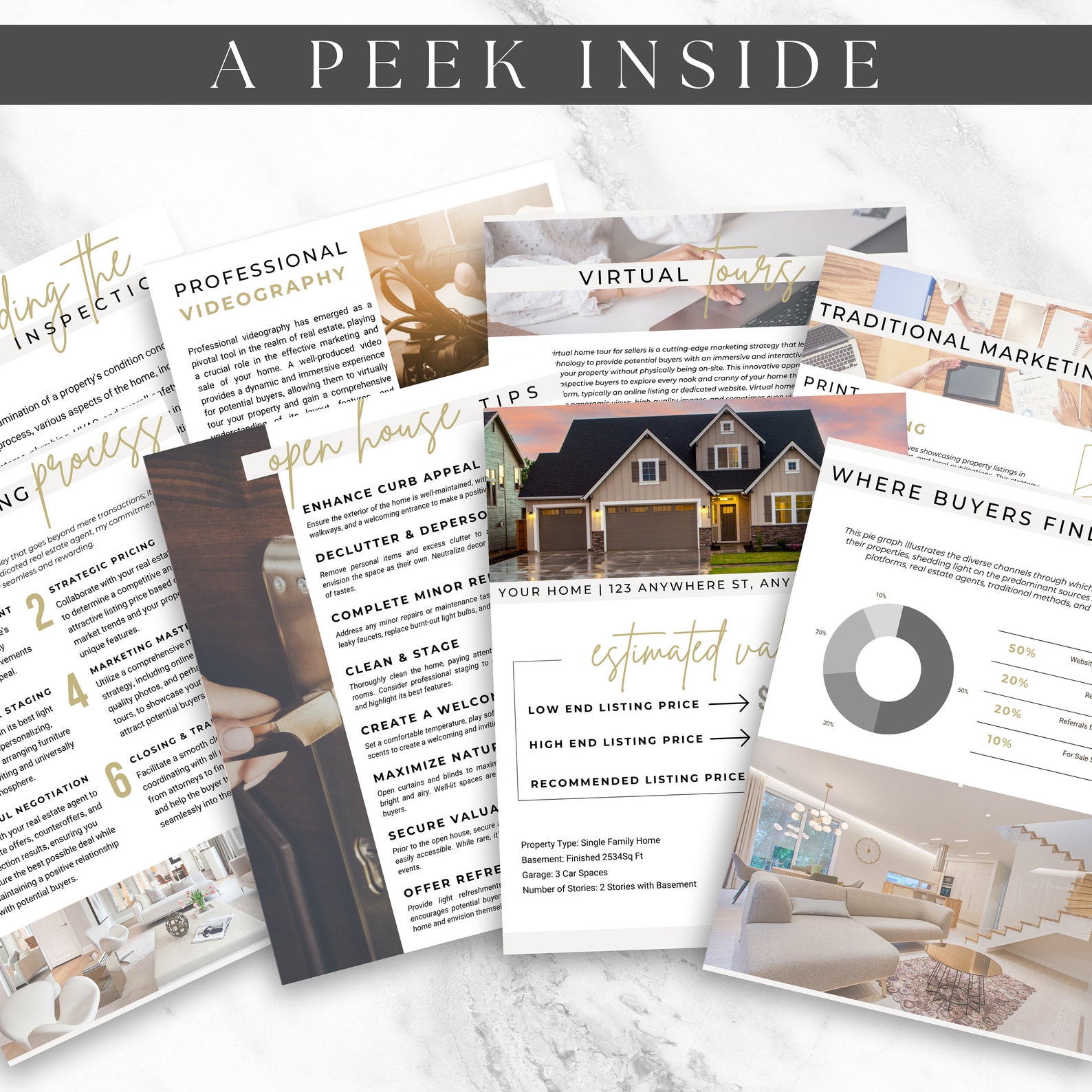 Listing Presentation for Real Estate, Seller Real Estate Checklist ...