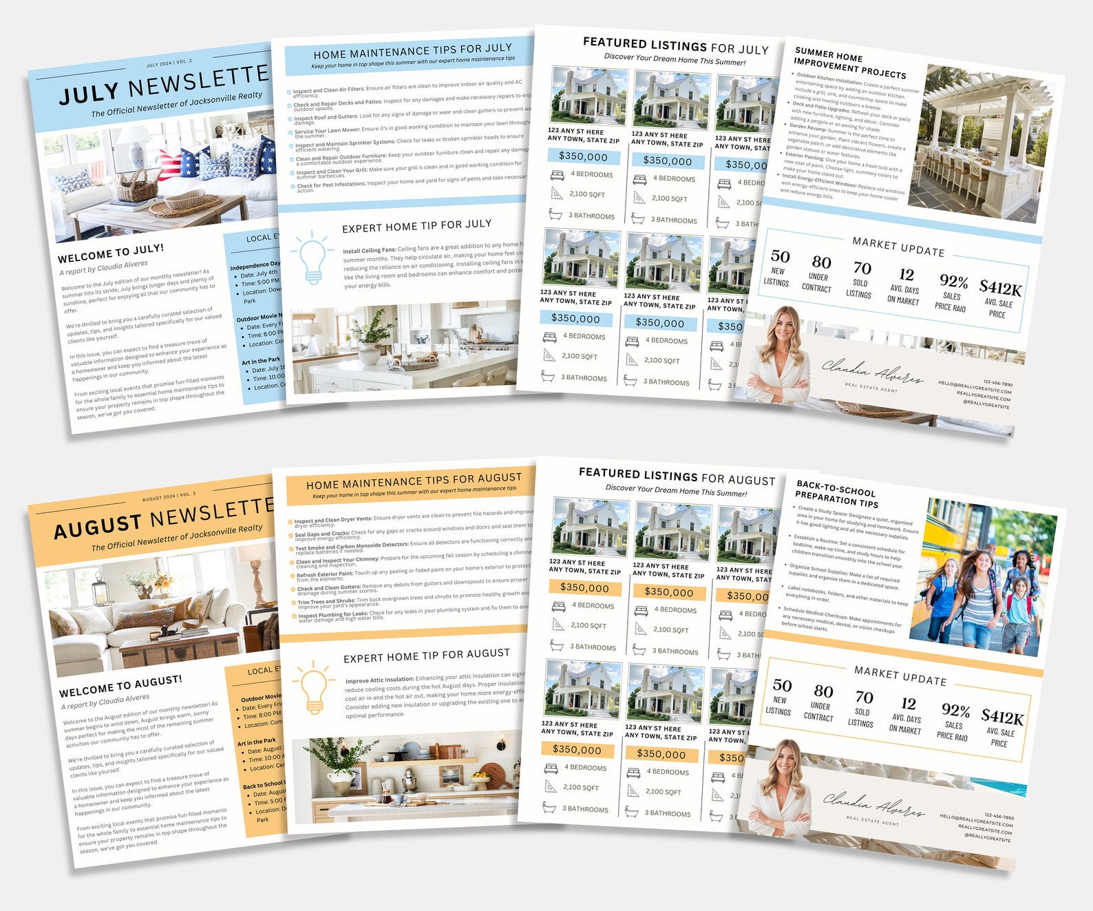 Real Estate Newsletter Bundle, Real Estate Newsletter 2024, Real Estate ...