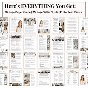 Editable Home Buyer & Seller Guide Bundle, Real Estate Agent Marketing ...