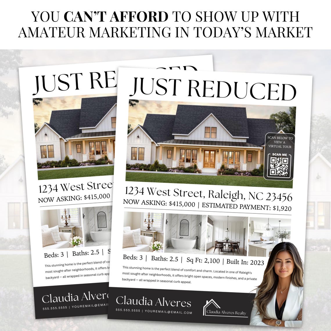 Real Estate Price Drop Flyer Template Just Reduced Editable Canva ...