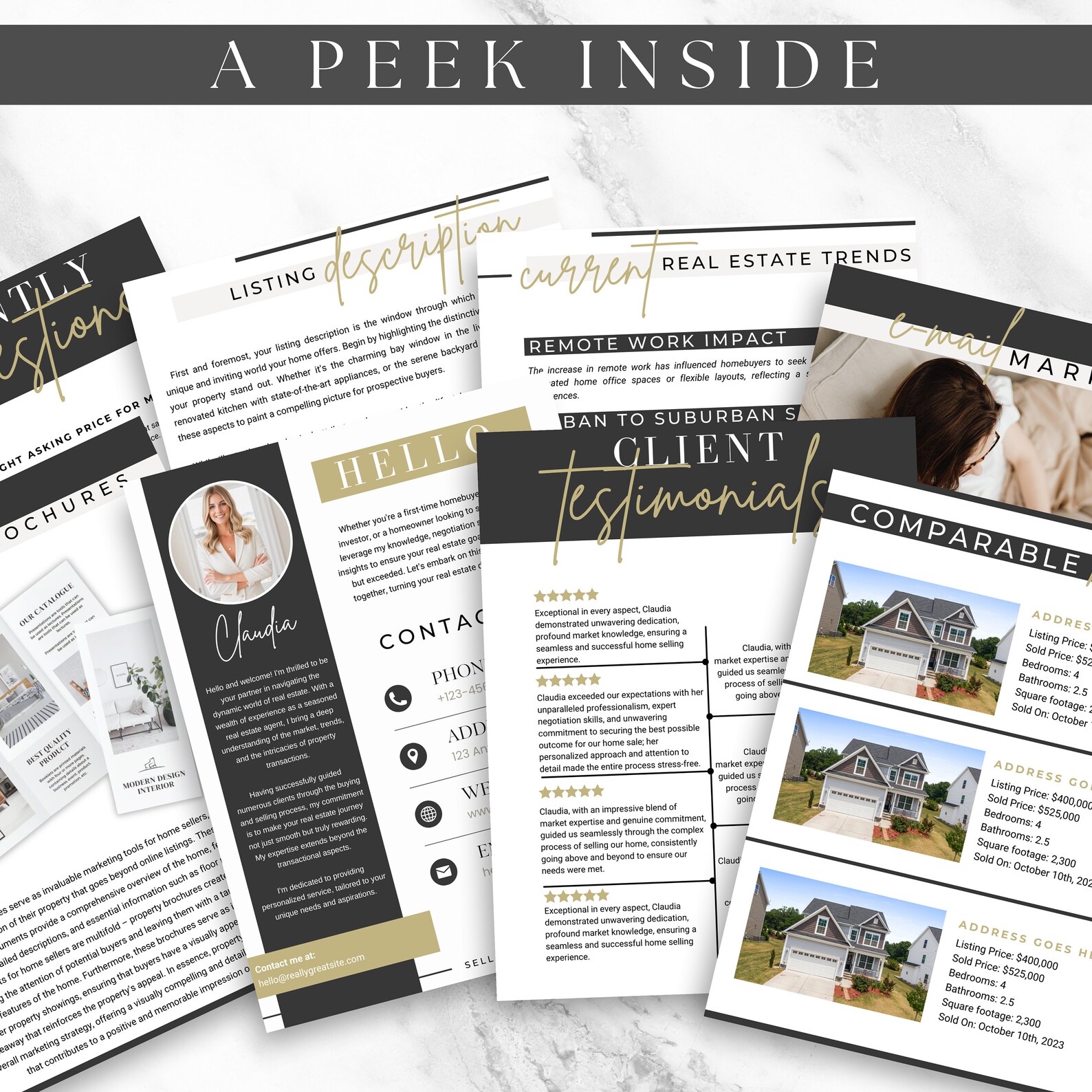 Listing Presentation for Real Estate, Seller Real Estate Checklist ...