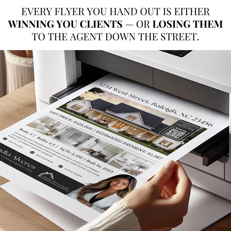 Luxury Real Estate Flyer Template, Just Listed (canva Digital Download ...