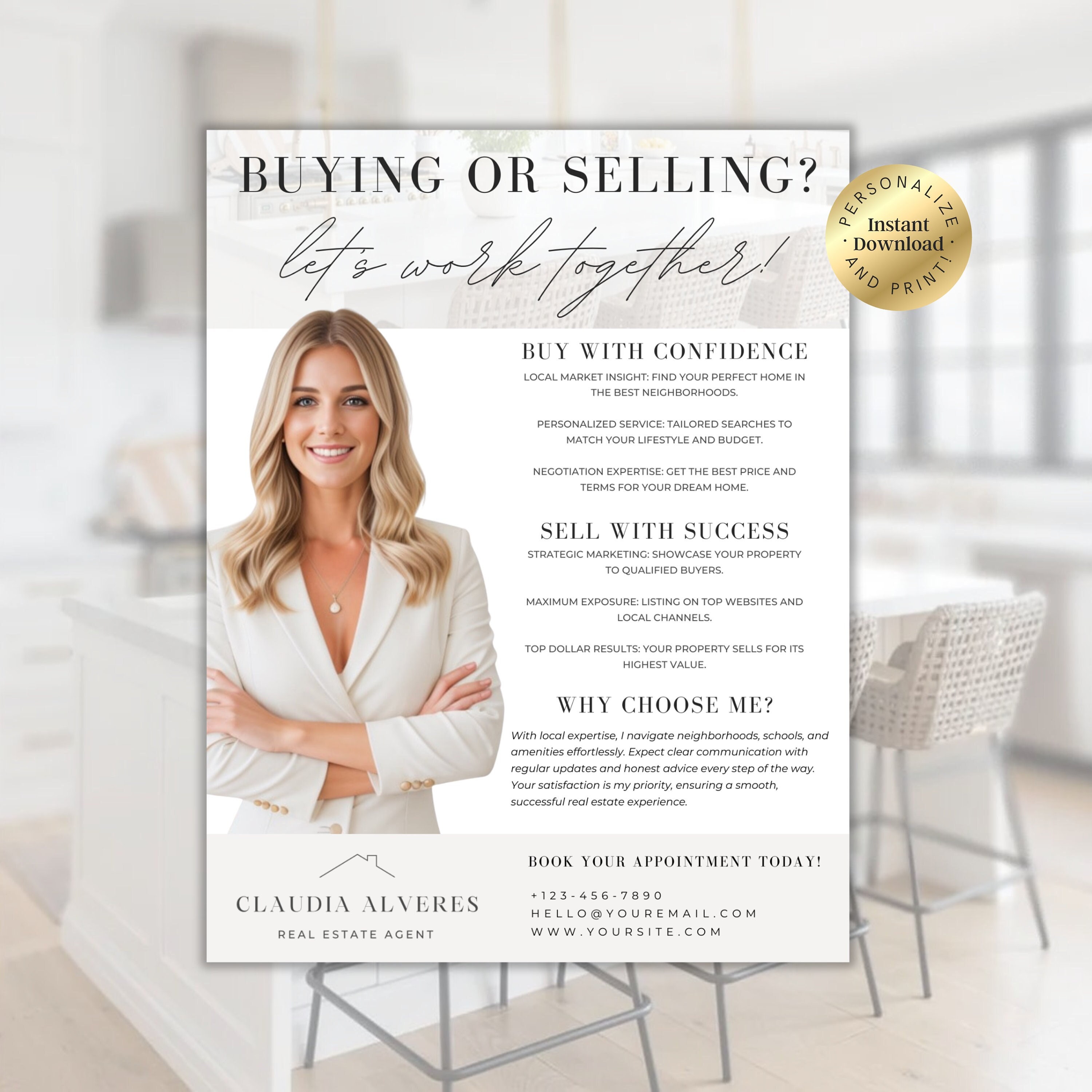 Buying or Selling Flyer,buying or Selling Real Estate, Realtor Flyer ...