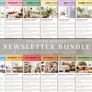 Real Estate Newsletter Bundle, Real Estate Newsletter 2024, Real Estate ...