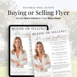 Buying or Selling Flyer,buying or Selling Real Estate, Realtor Flyer ...