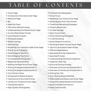 Listing Presentation for Real Estate, Seller Real Estate Checklist ...