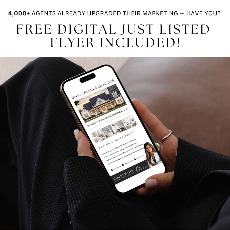 Real Estate Just Listed Postcard Template, Modern Design (canva ...