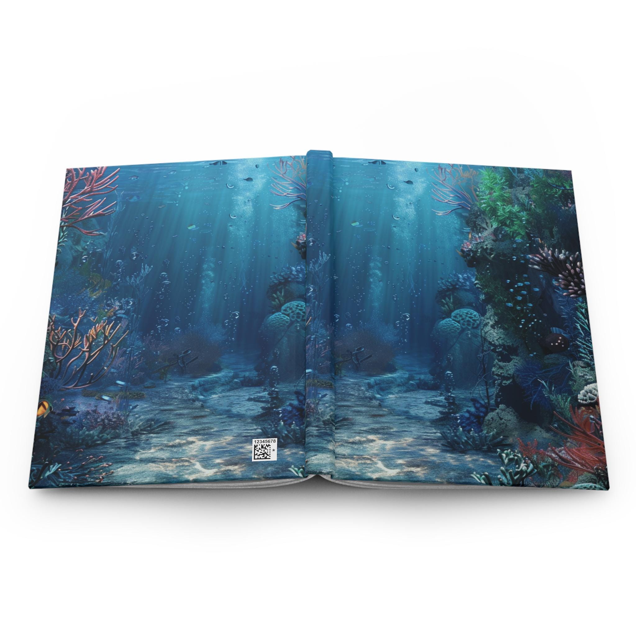 Coral Reef Hardcover Journal, Matte Finish, Ocean Theme Notebook, Sea ...