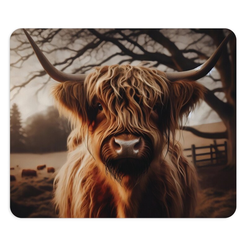 Highland Cow Mousepad,highland Cow Office Decor Mouse Pad Gift - Etsy
