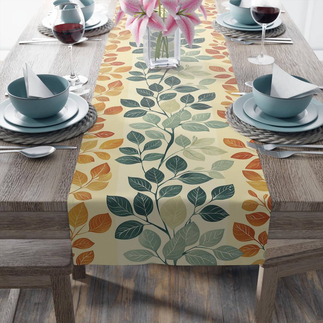 Autumn Leaves Colorful Home Decor, Table Runner, Dining Table ...